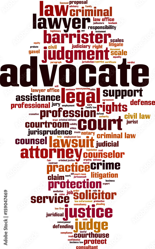 Advocate word cloud Stock Vector | Adobe Stock