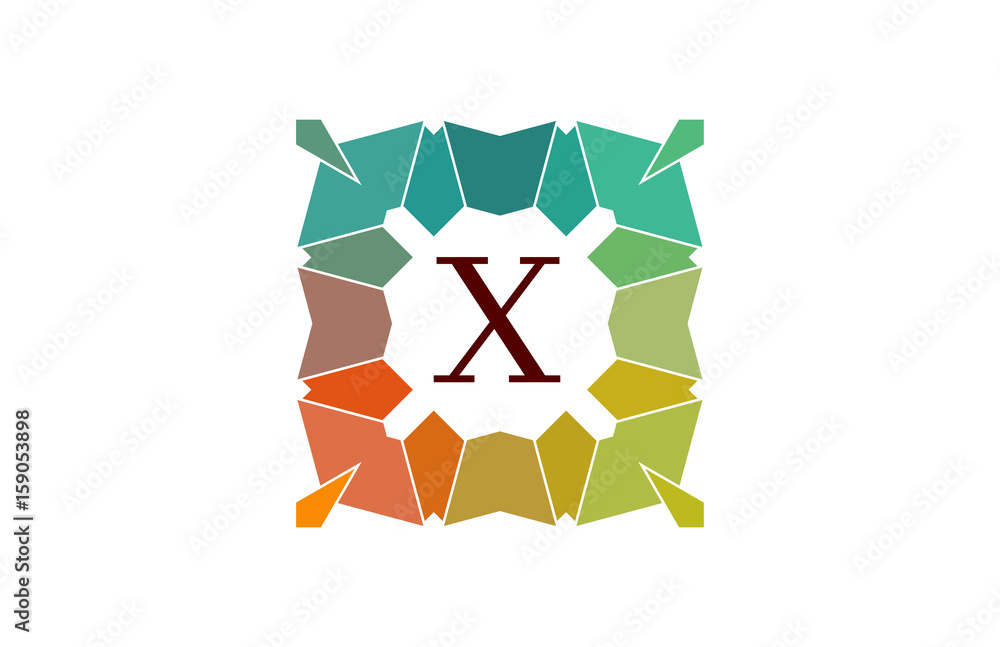 X colorful letter Diamond logo Stock Vector | Adobe Stock