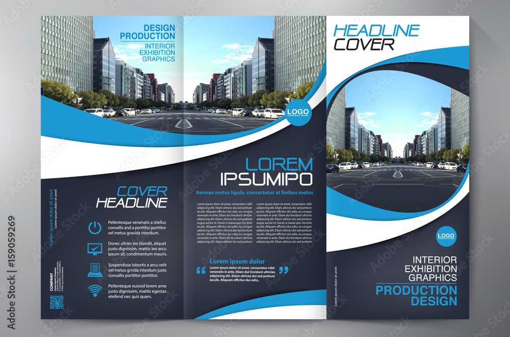 Brochure 3 fold flyer design a4 template. Stock Vector | Adobe Stock