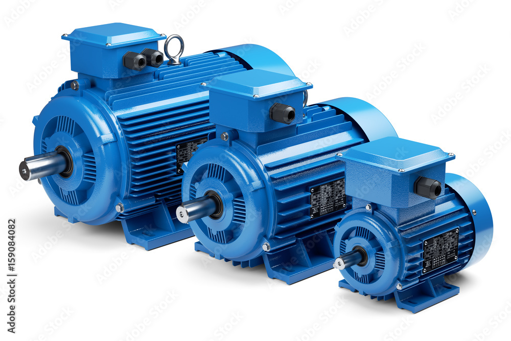 Three industrial electric motors Stock Illustration | Adobe Stock