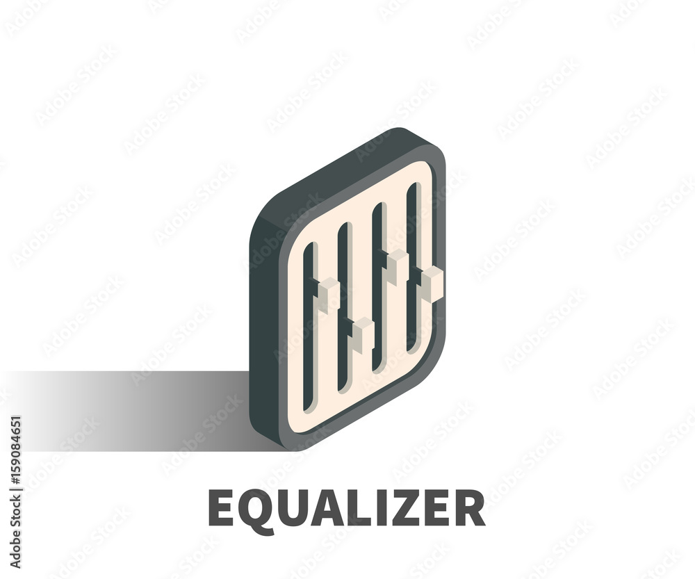 Equalizer icon, vector symbol in isometric 3D style isolated on white ...