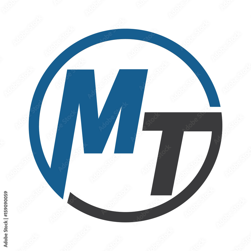 Initial letter M and T logo design. Stock Illustration | Adobe Stock