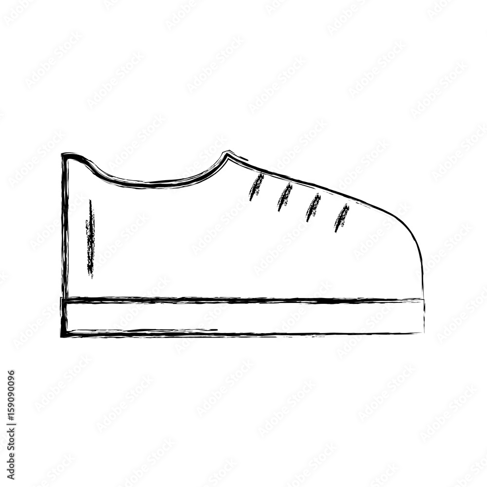 sketch draw shoe cartoon vector graphic design Stock Vector | Adobe Stock