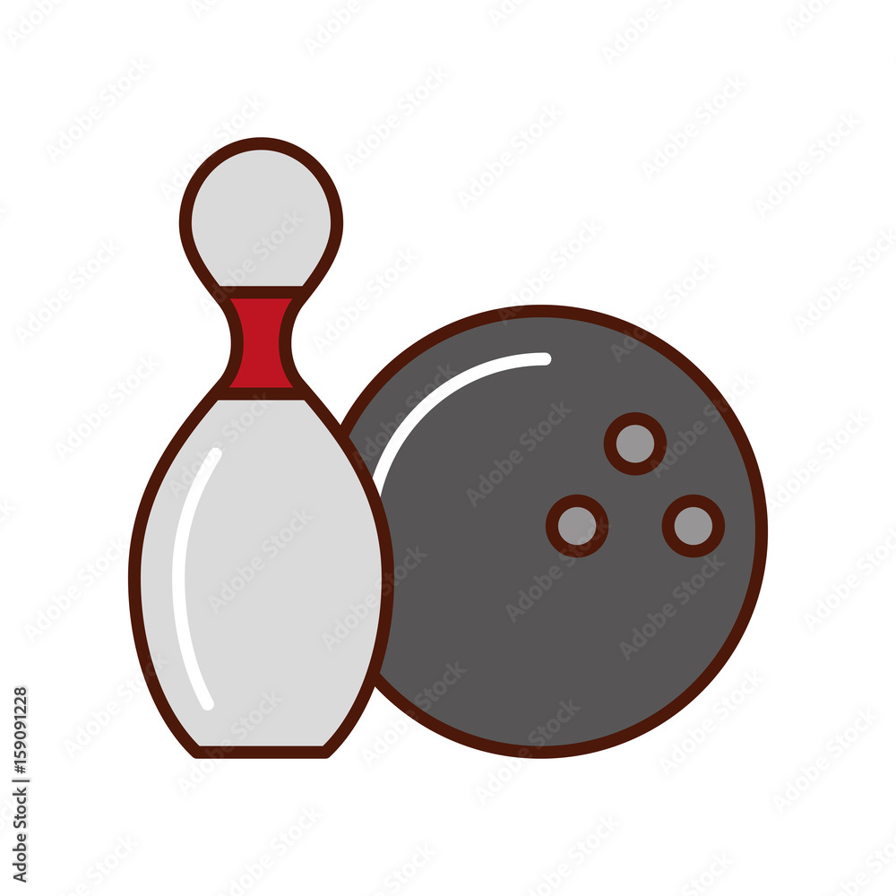 cute brightly pin and ball cartoon vector graphic design Stock Vector ...