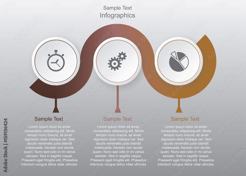 vector infographics template no.01 ver.J ( idea , graph , job ) Stock ...