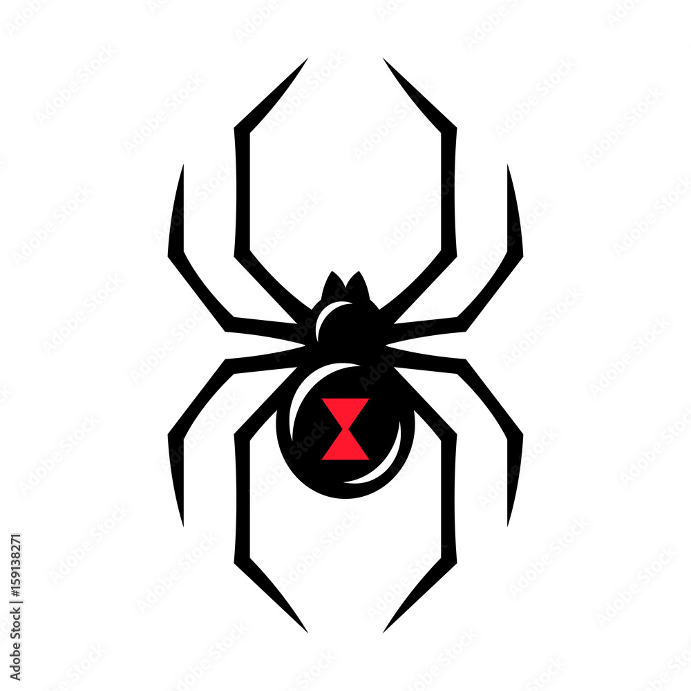 Black widow spider icon Stock Vector | Adobe Stock
