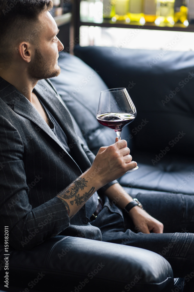 Concept photo of rich people luxury life. Adult successful elegant ...