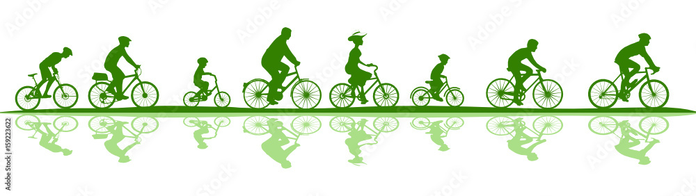 Silhouette Radtour Stock-Vektorgrafik | Adobe Stock