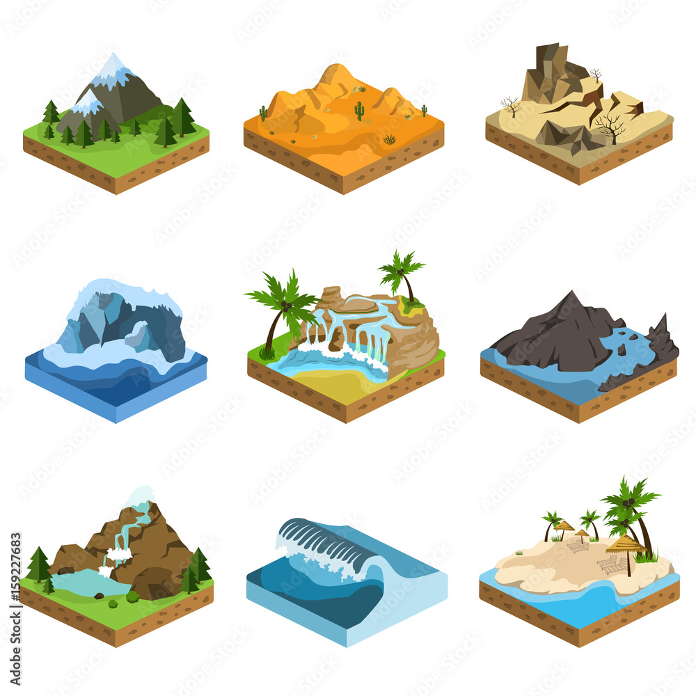 relief isometric flat icon Stock Vector | Adobe Stock