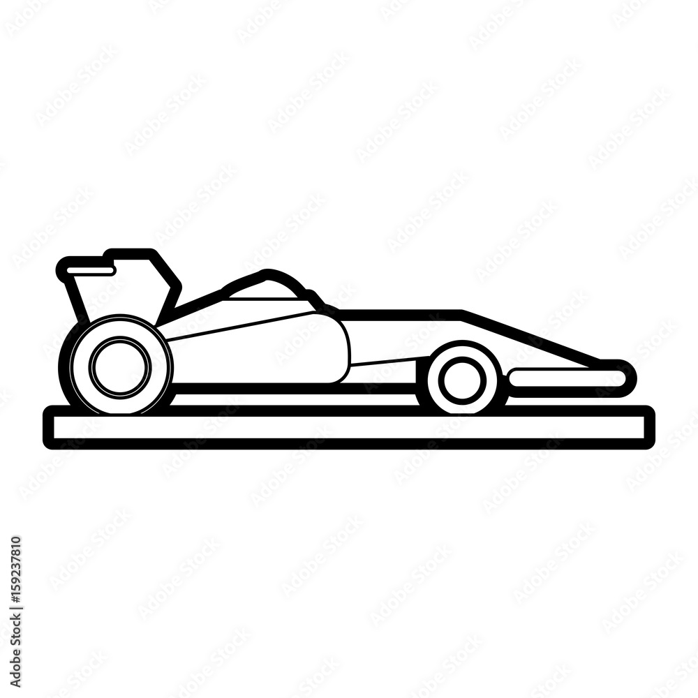 Race Car Silhouette Vector