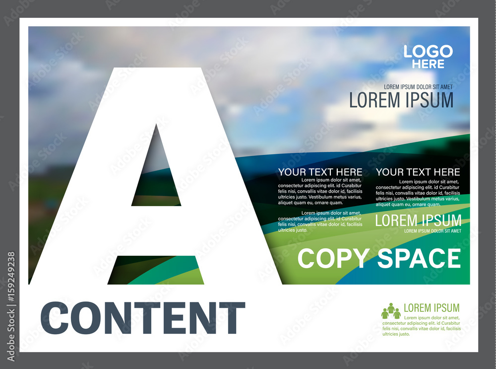 Presentation layout design template. Annual report cover page ...