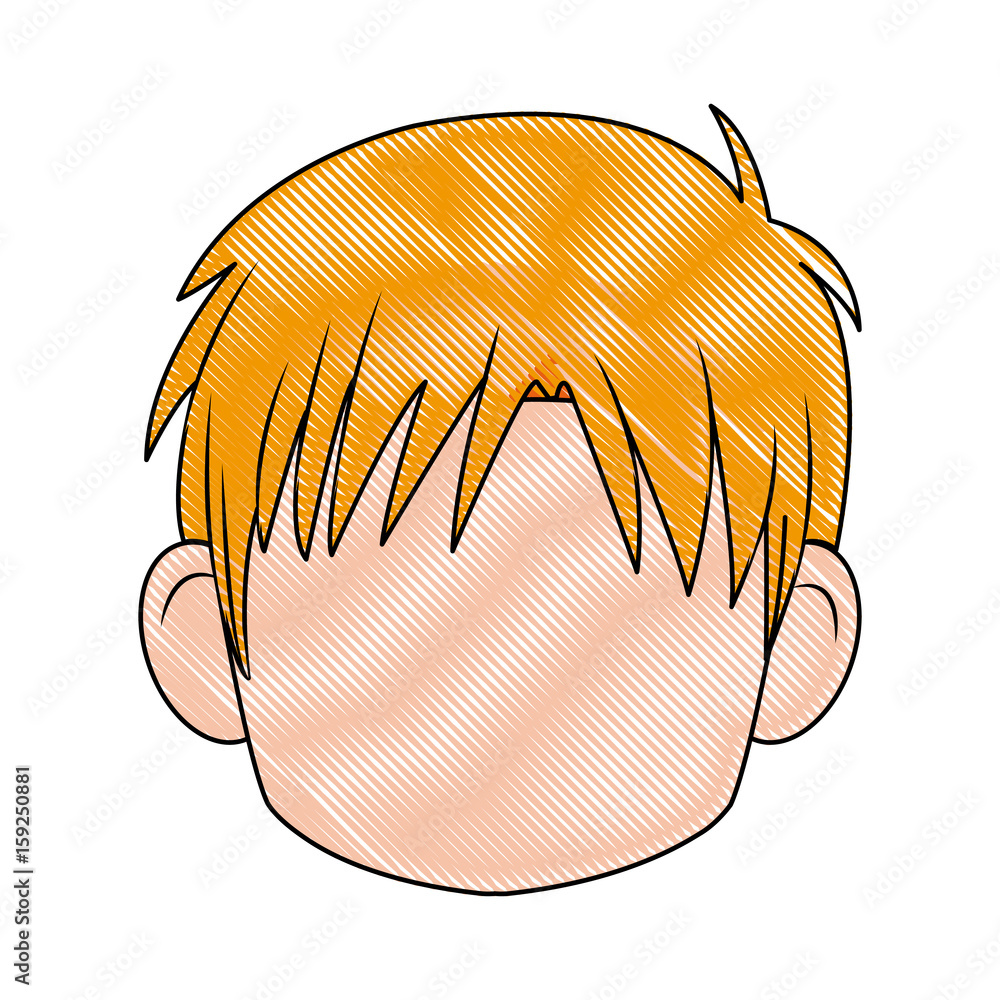 head boy anime avatar image vector illustration Stock Vector | Adobe Stock