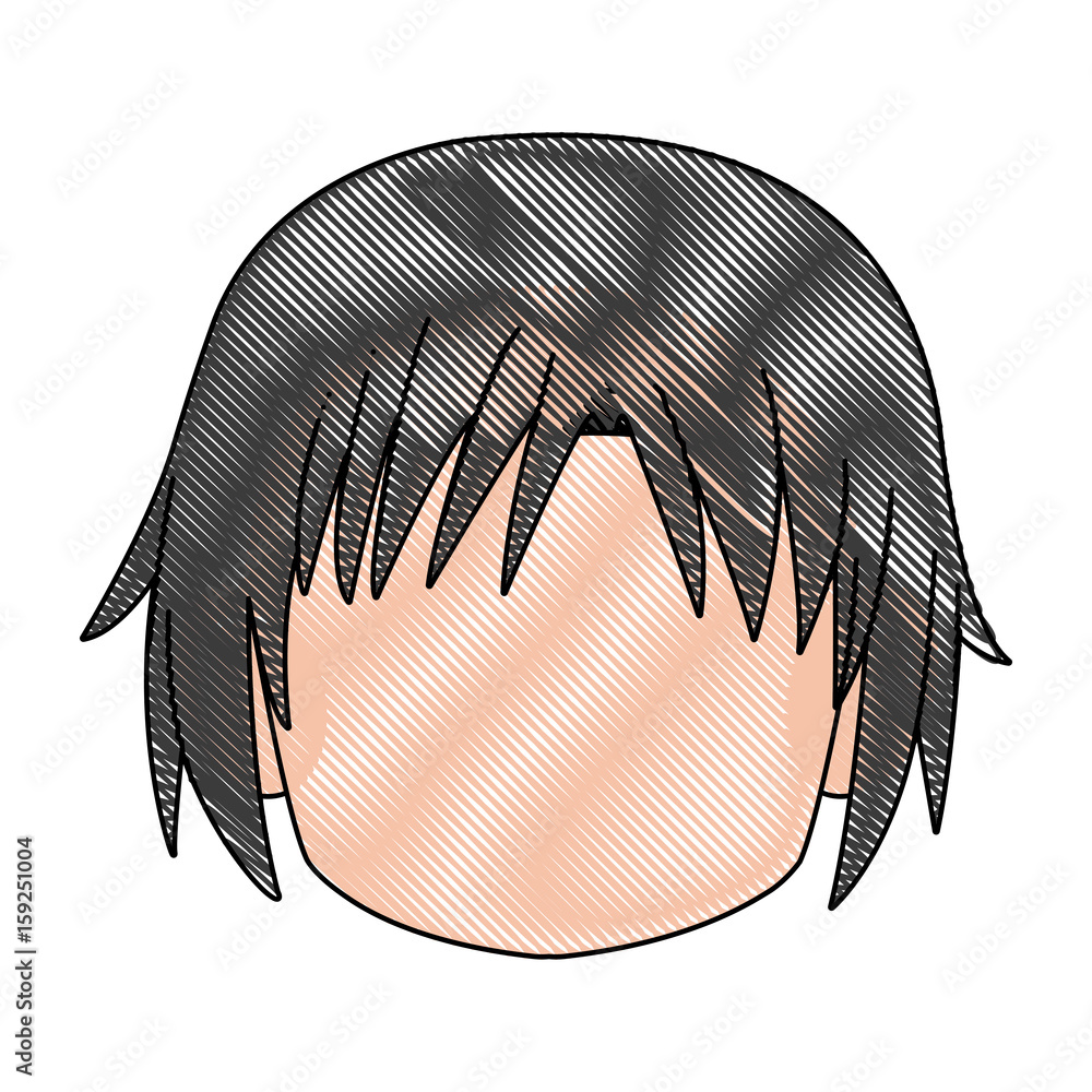 head boy anime avatar image vector illustration Stock Vector | Adobe Stock
