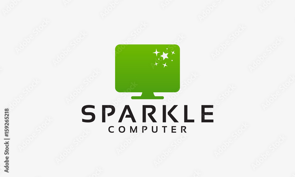 Sparkle Computer logo designs for Computer service , Vector ...