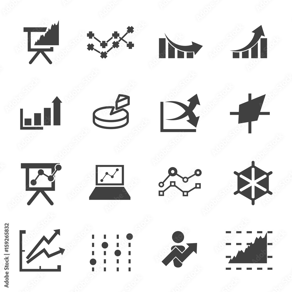 graph icon vector for business commercial market stock Stock Vector ...