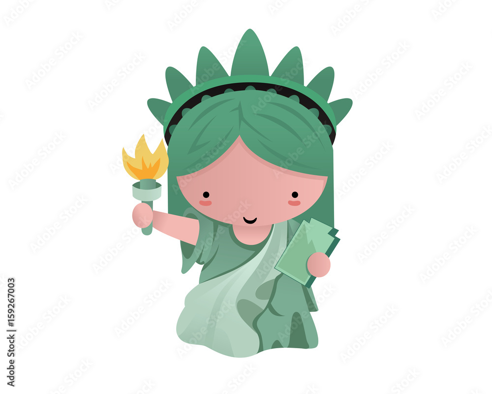 Statue Of Liberty Cartoon Cute