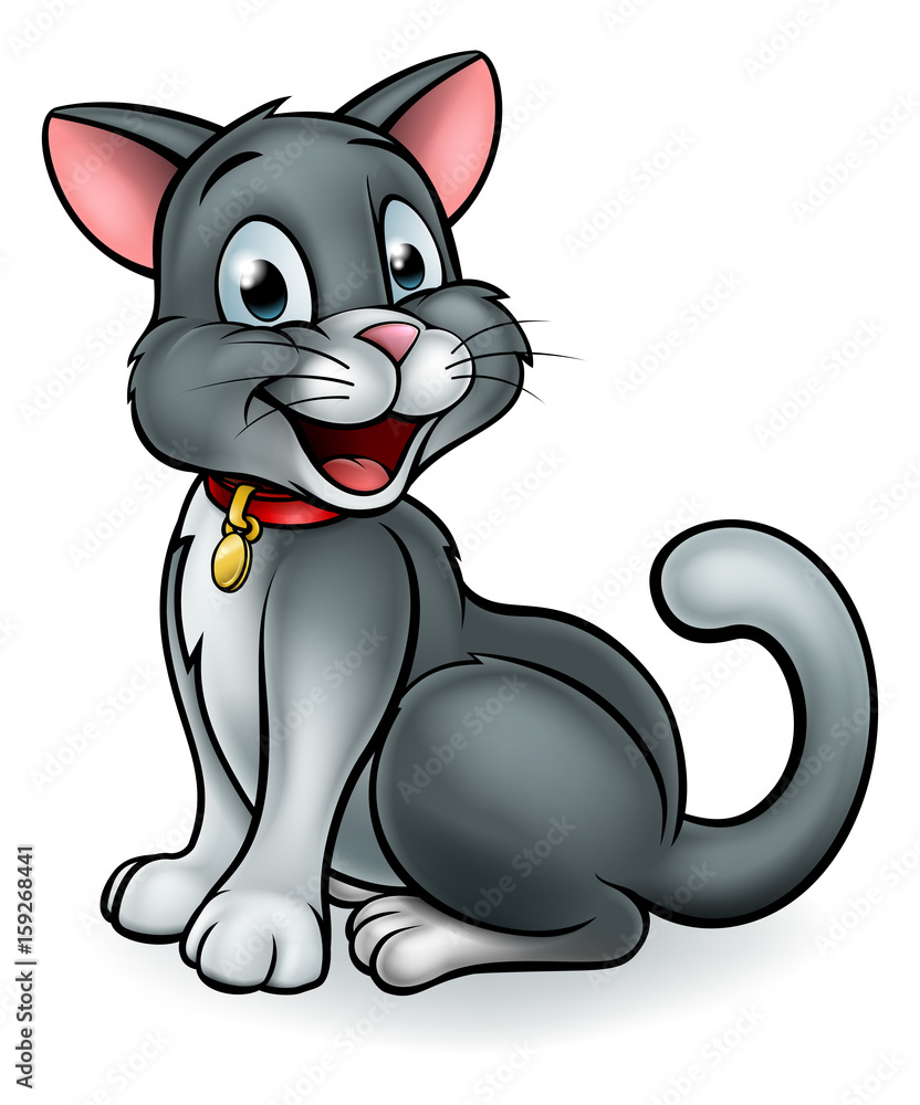Cat Pet Cartoon Character Stock Vector | Adobe Stock