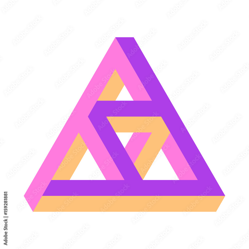 vector illustration of the Penrose triangle, triforce Stock Vector ...