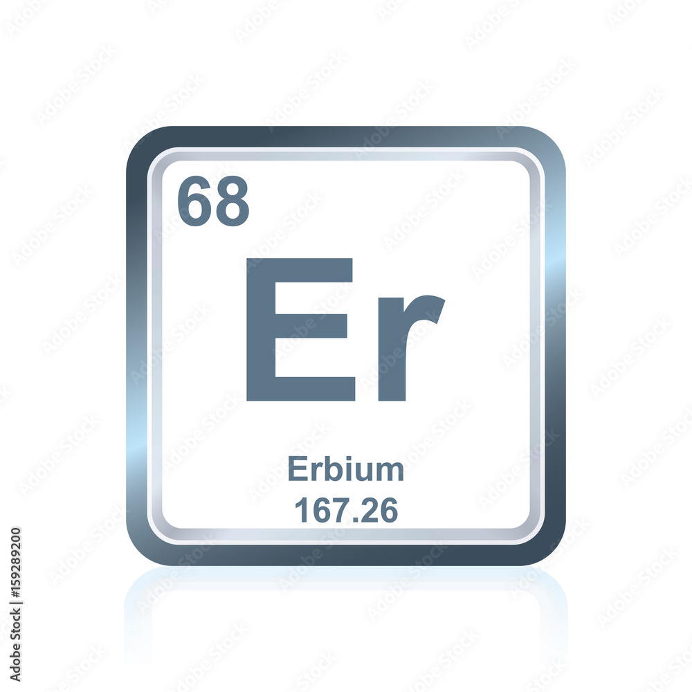 Chemical element erbium from the Periodic Table Stock Vector | Adobe Stock