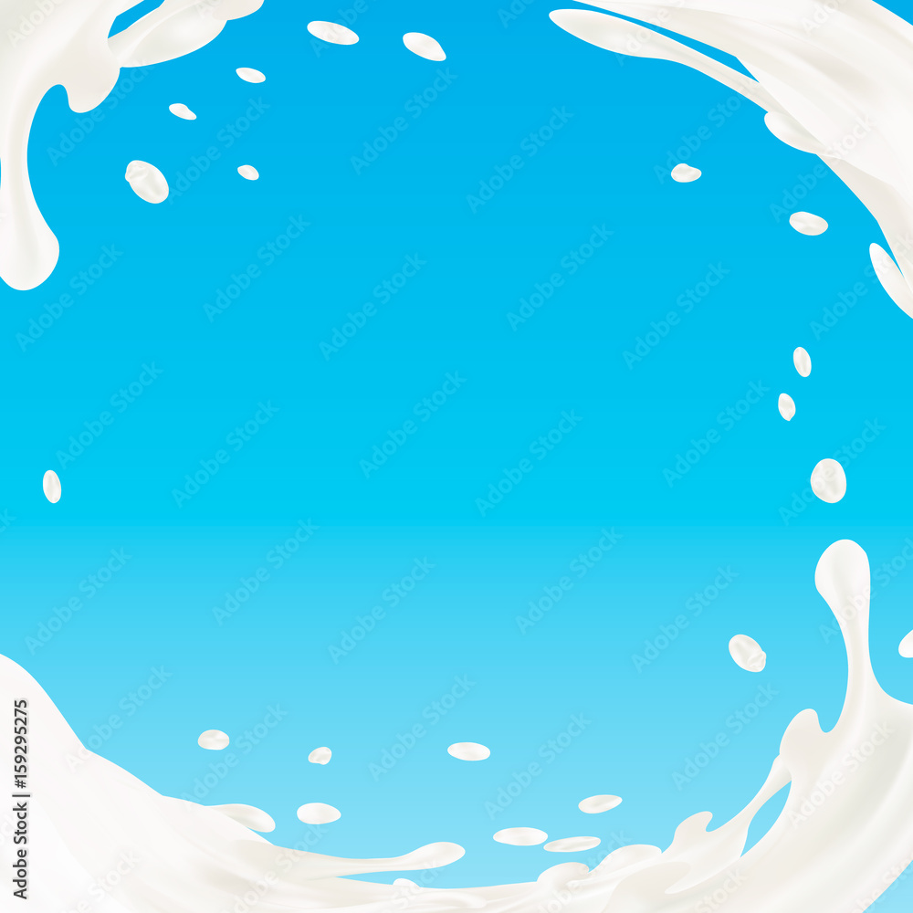 Milk splash vector illustration background. 3d illustration. Stock ...