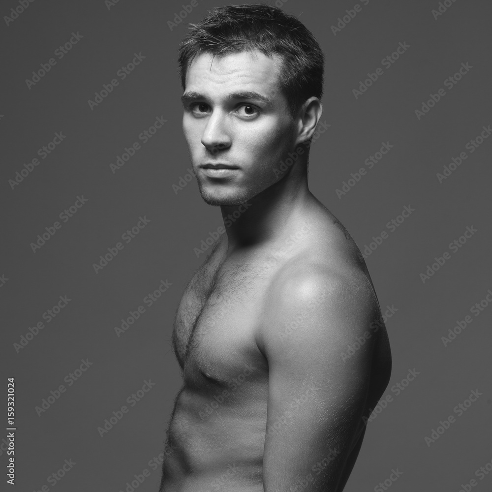 Bodybuilding and body sculpture concept. Beautiful (handsome) muscular ...