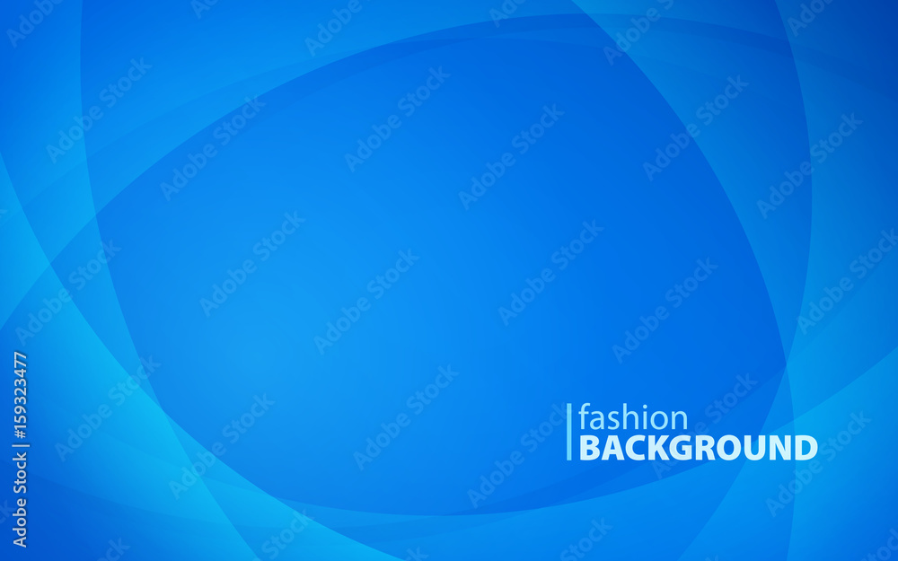 Abstract background of curved lines in blue colors with empty copyspace ...