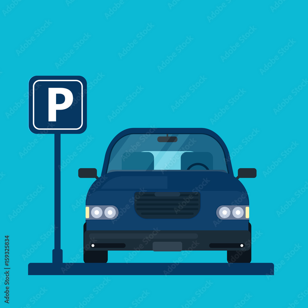 Parking lot vector illustration Stock Vector | Adobe Stock