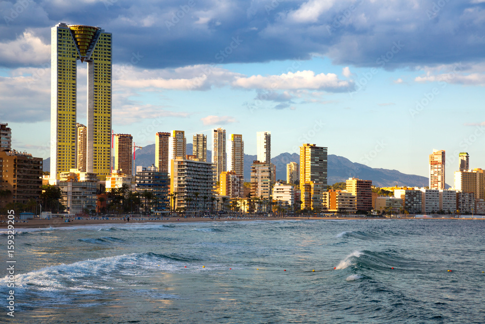 benidorm city view Stock Photo | Adobe Stock