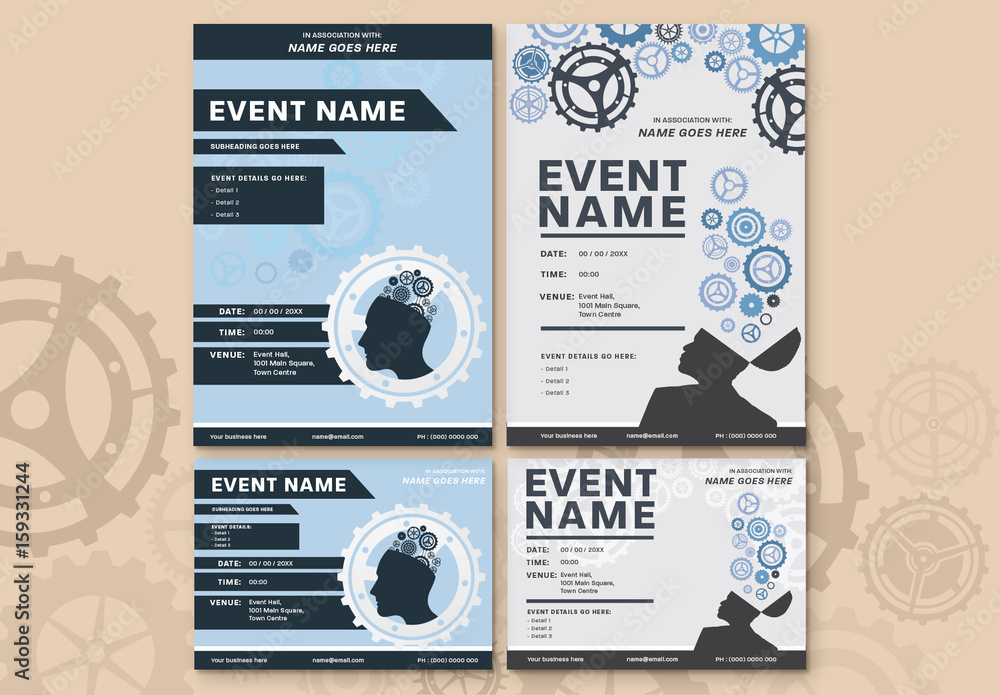 Brainstorming Event Poster Layout Stock Template | Adobe Stock