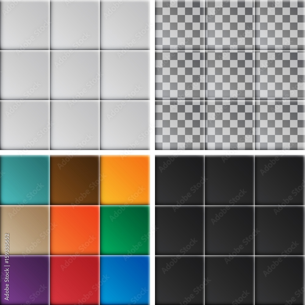 White tiles vector texture. Stock Vector | Adobe Stock