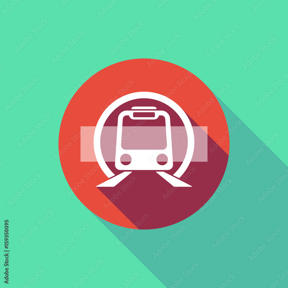Long shadow do not enter signal with a subway train icon Stock Vector ...