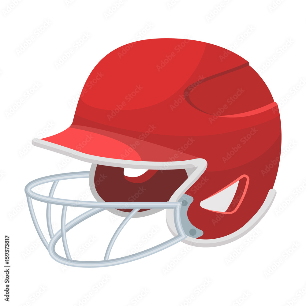 Baseball helmet. Baseball single icon in cartoon style vector symbol ...