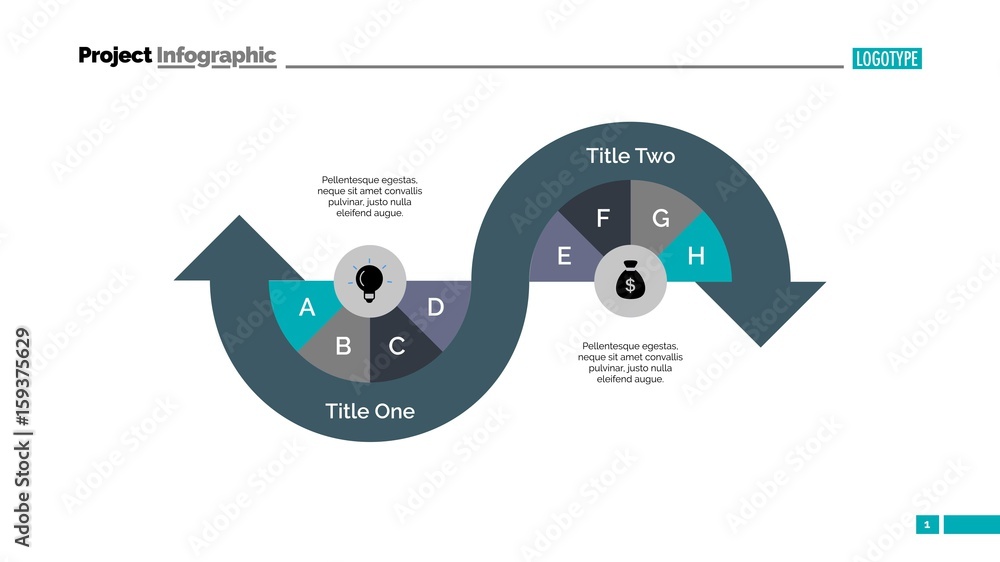 Process arrow diagram slide template Stock Vector | Adobe Stock