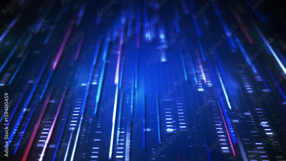 Data transfer blue technology loopable background 4k UHD (3840x2160 ...