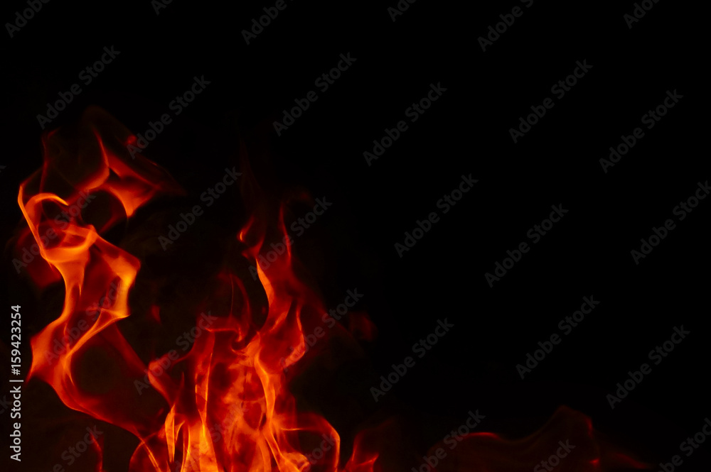 Fire Texture With Motion Blur Effect Over Black Background Stock Photo ...