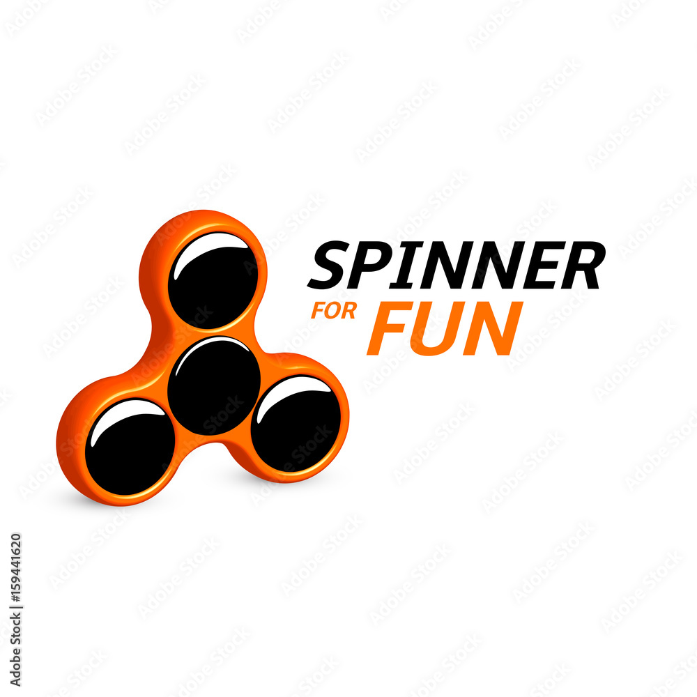 Spinner logo design. Entertaining gaming device, simple mechanism for ...
