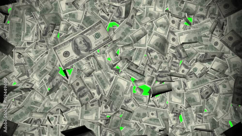 Video „Animation graphic US dollar banknote texture pattern flying in ...