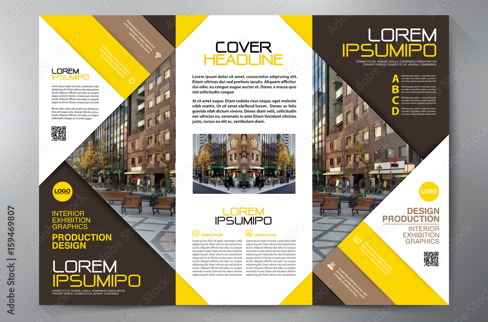Brochure 3 fold flyer design a4 template. Stock Vector | Adobe Stock