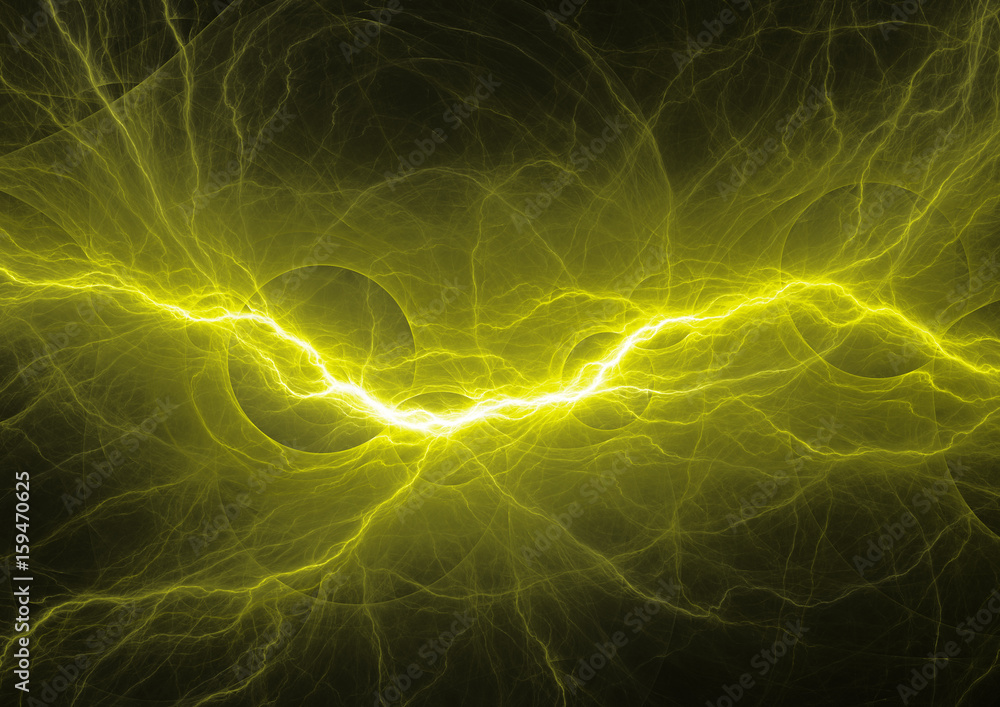 Yellow Lightning Background