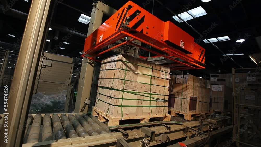 Ceramic tile and porcelain tile production plant from the inside. Stock ...