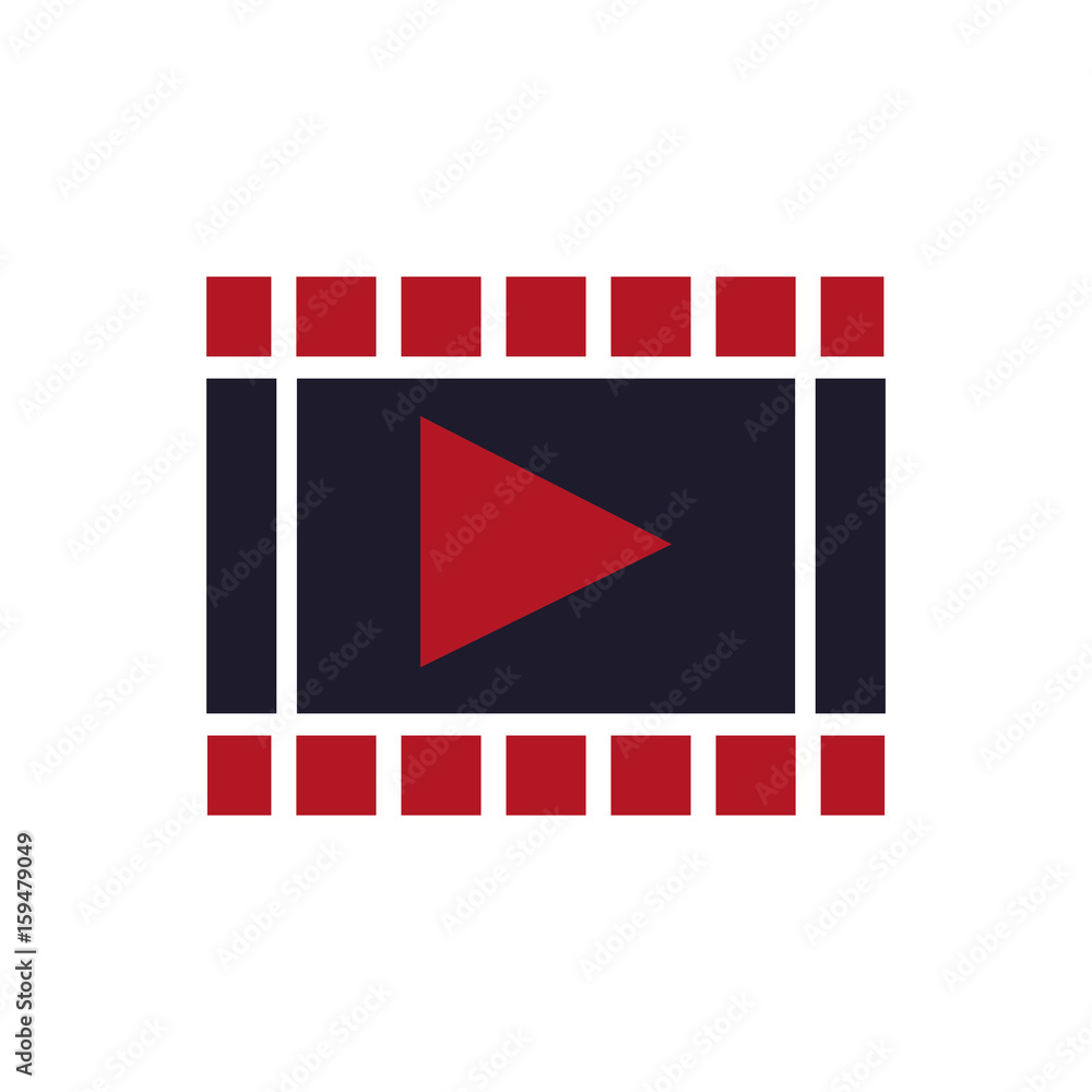 movie film strip icon play button vector illustration Stock Vector ...