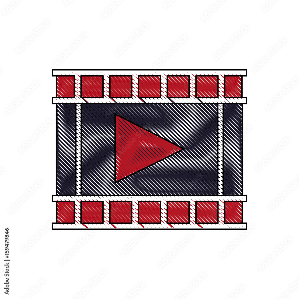 movie film strip icon play button vector illustration Stock Vector ...