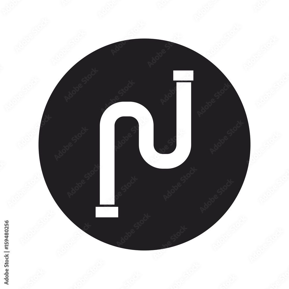 water pipeline connection plumbing steel icon vector illustration Stock ...