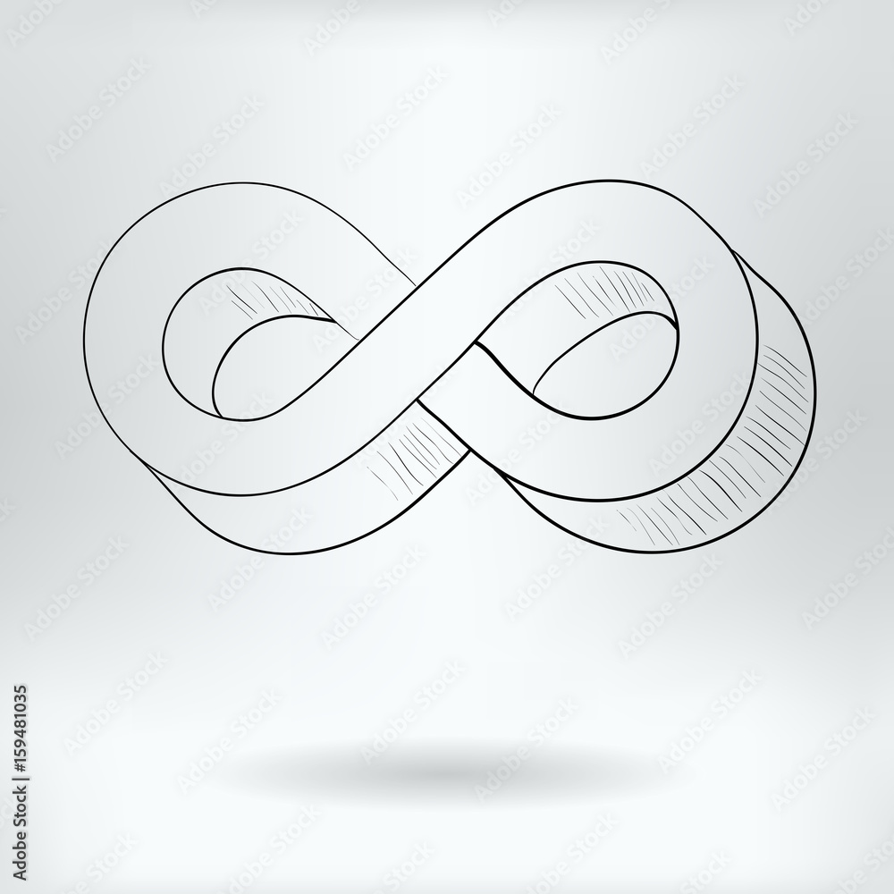 Cartoon Symbol of Infinity - Mathematical Infinity Concept - Drawing ...