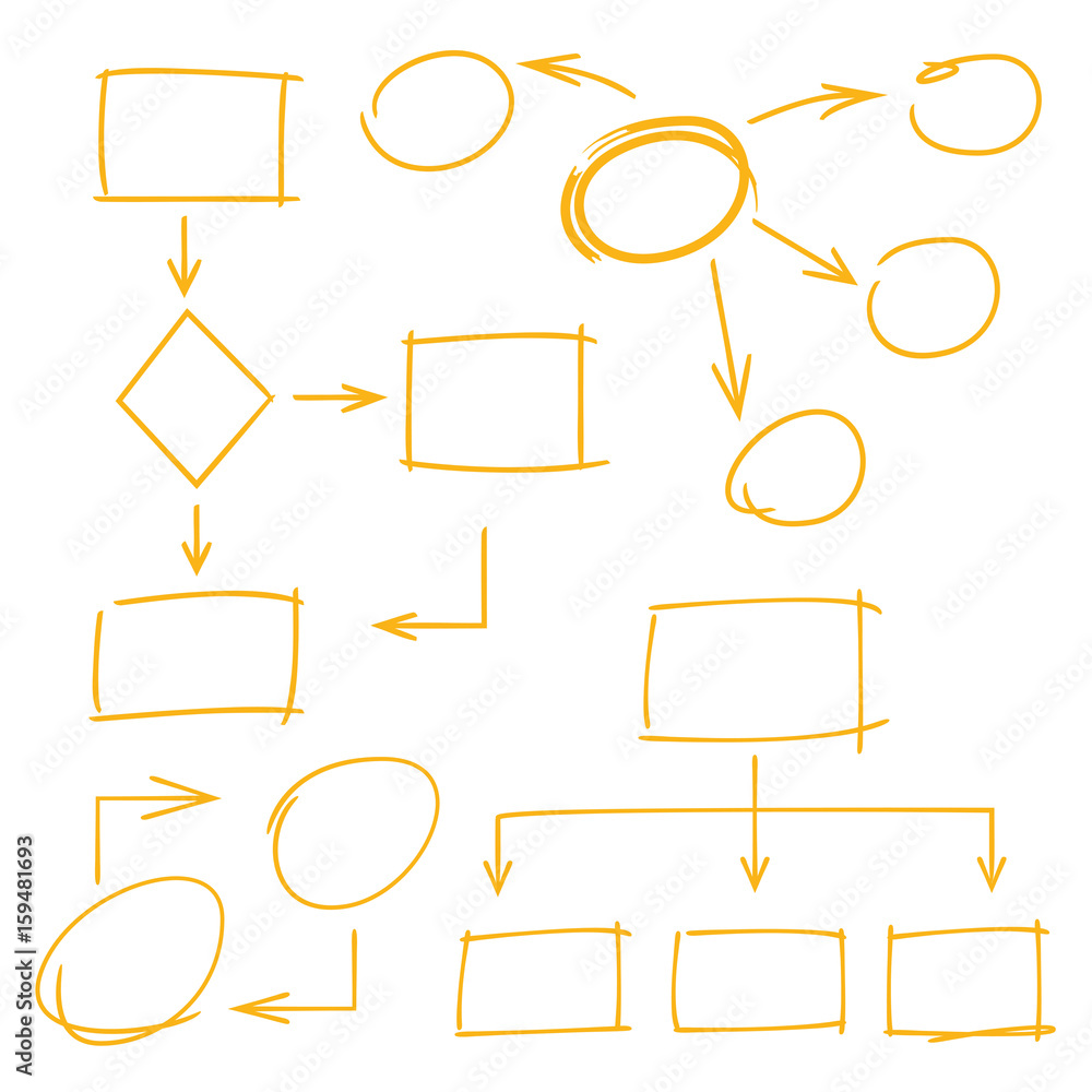 hand drawn flow chart diagram, presentation diagram Stock Vector ... hand drawn flow chart diagram, presentation diagram Stock Vector ...