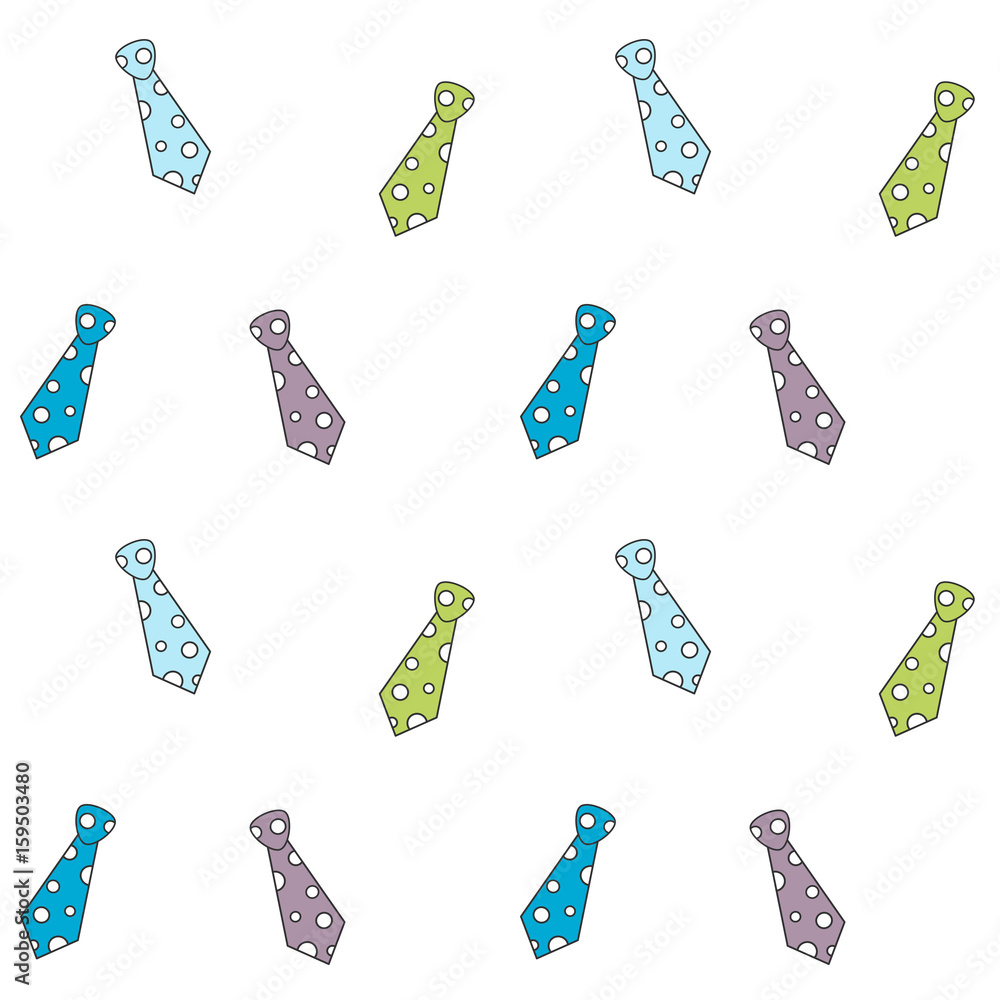 cute cartoon ties seamless vector pattern background illustration Stock ...