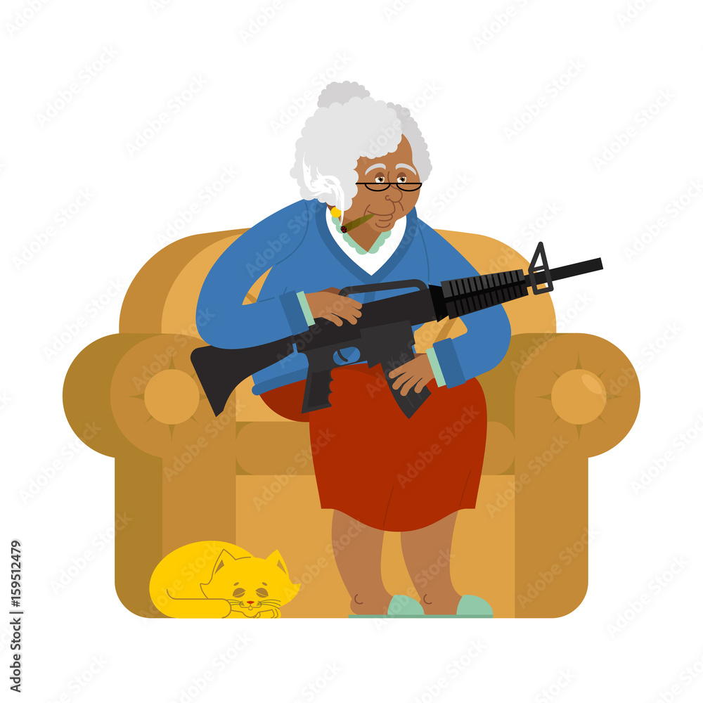 Grandma With A Gun Stock Photo at Isabella Embry blog
