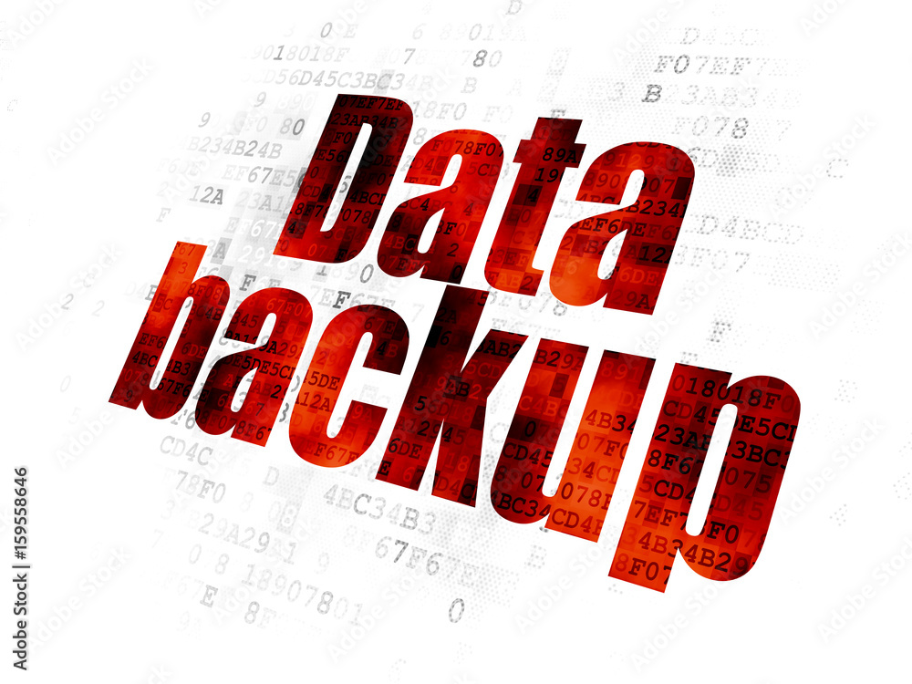 Data concept: Data Backup on Digital background Stock Illustration ...