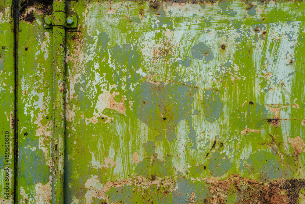 Rusty old green painted texture background. Green grunge metallic ...
