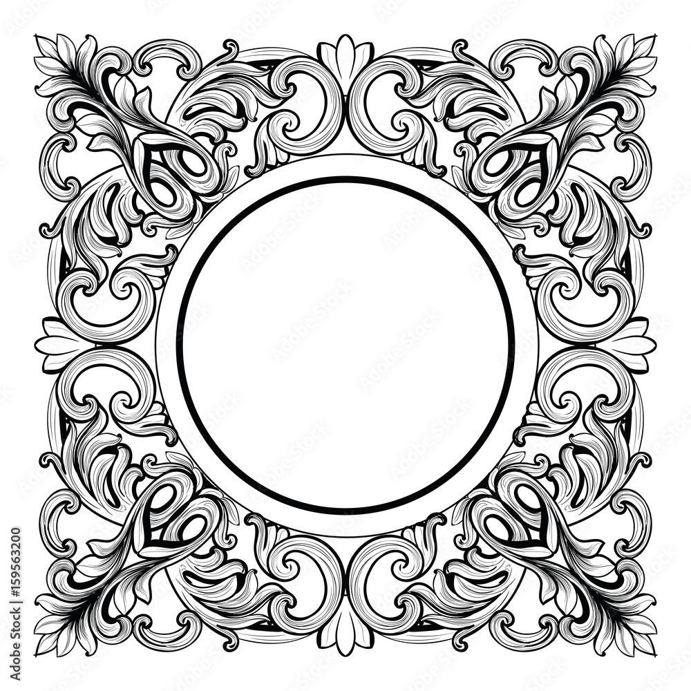 Vintage Mirror Frame Vector